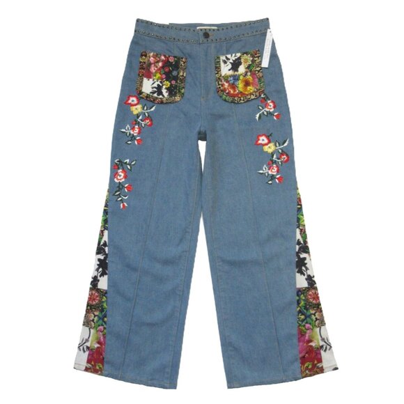 Alice + Olivia | Jeans | Nwt Alice Olivia Reina In Sun Wash Patchwork ...
